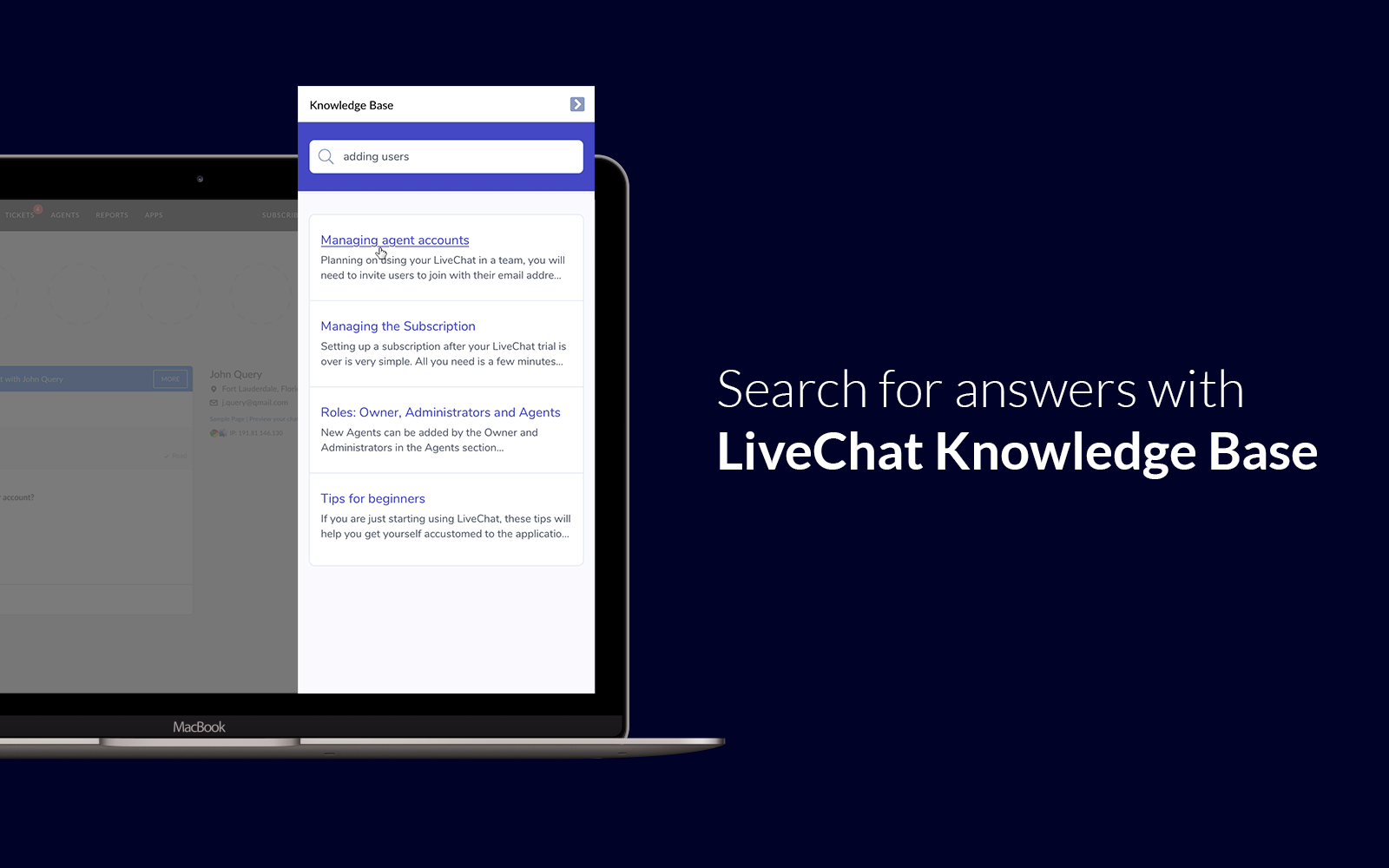 KnowledgeBase Live Chat | LiveChat Integrations